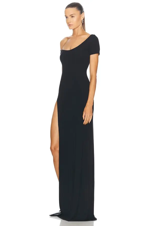SID NEIGUM Side Cutout Off Shoulder Dress