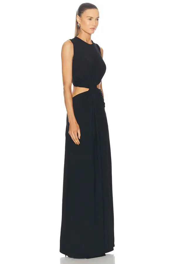 SID NEIGUM Twisted Cutout Maxi Dress