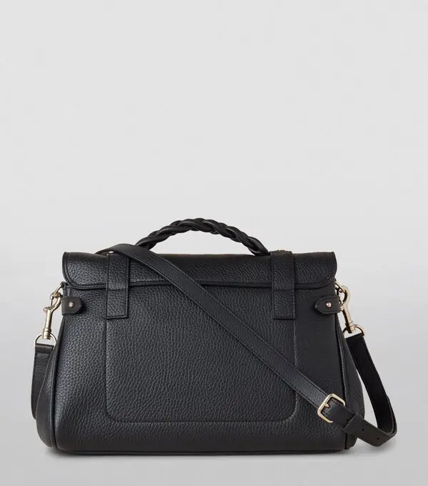 Mulberry Leather Alexa Crossbody Bag - Black