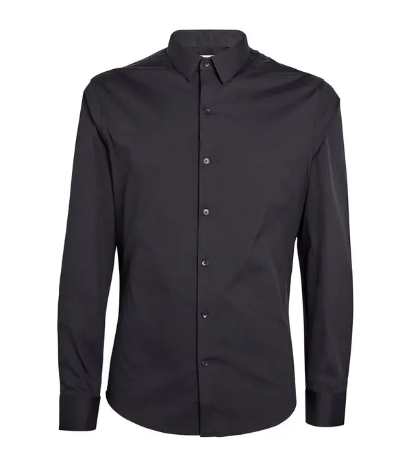Sandro Cotton-blend Long-sleeve Shirt - Black