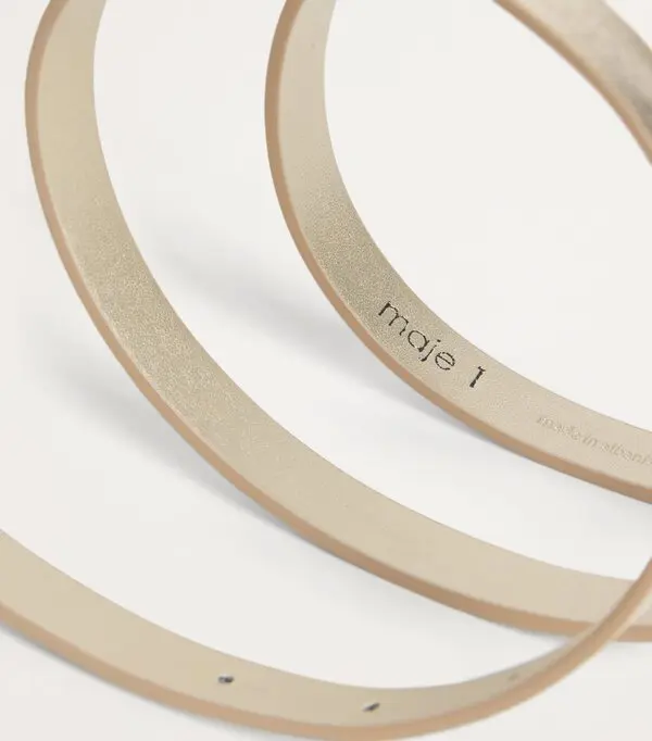 Maje Leather Clover Belt - Gold