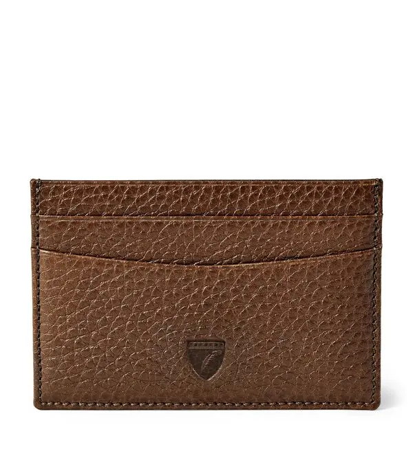 ASPINAL OF LONDON Grained Leather Slim Card Holder - Brown