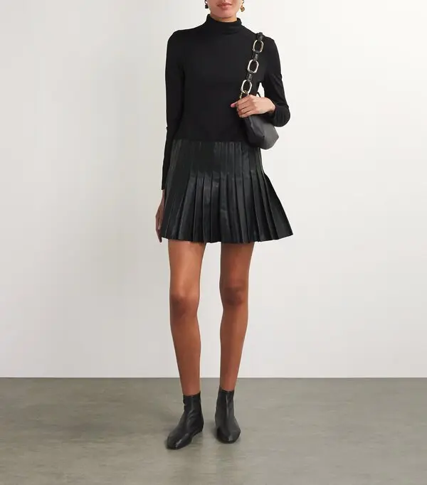 claudie pierlot pleated mini dress CLAUDIE PIERLOT Pleated Mini Dress