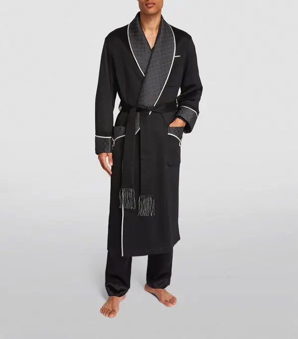 DANIEL HANSON Cashmere-silk Robe