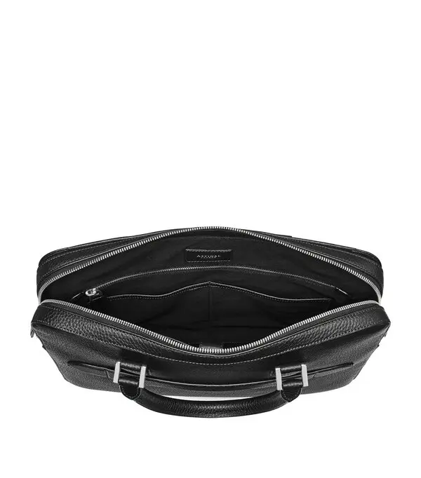 ASPINAL OF LONDON Leather Shield Briefcase - Black
