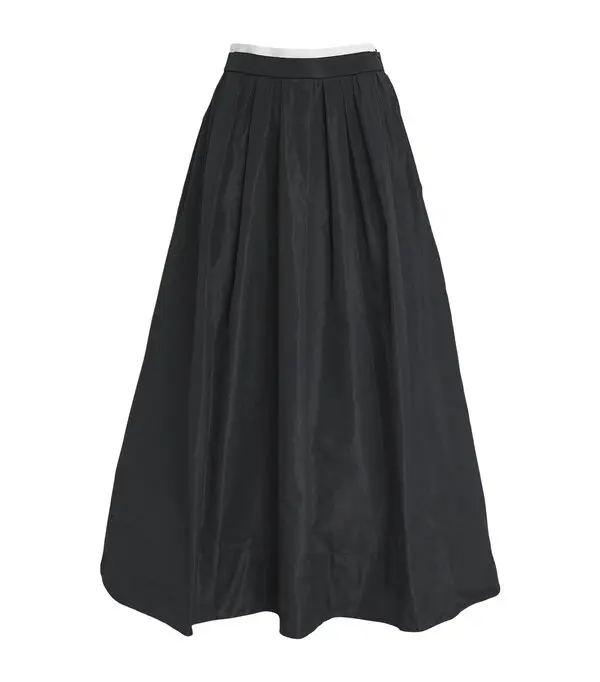 Maje Pleated Midi Skirt - Black