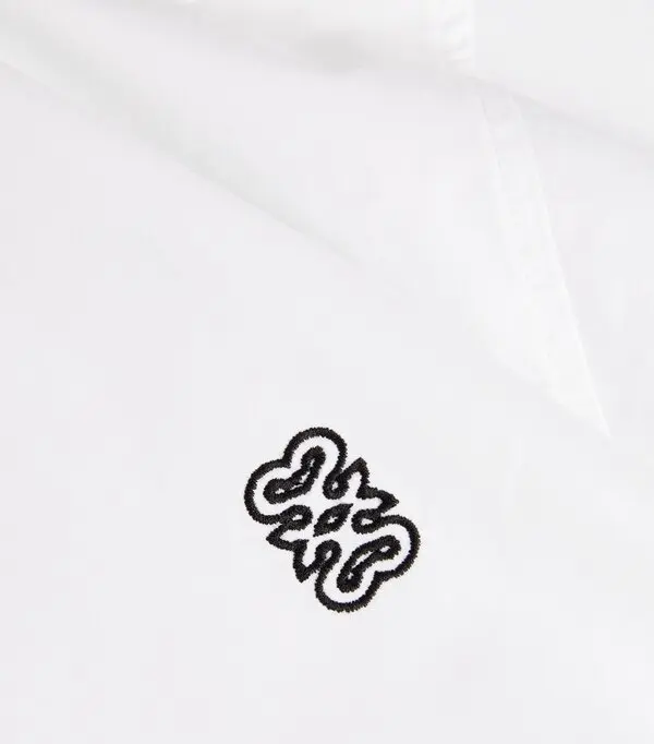 Sandro Cotton Logo Cropped Shirt - Beige