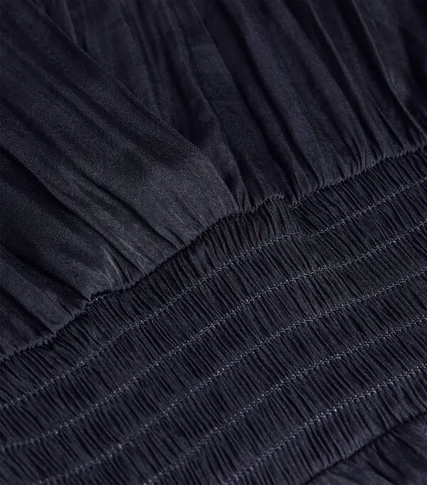 Maje Ruffled Midi Dress - Blue