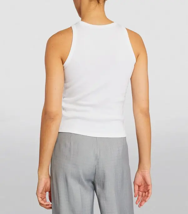 Sandro Ribbed Tank Top - Beige