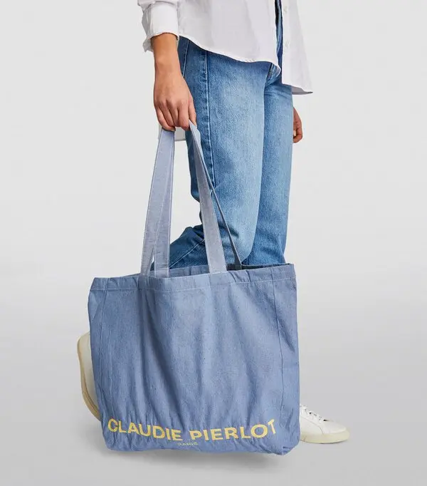 Claudie Pierlot Logo Tote Blue Editorialist
