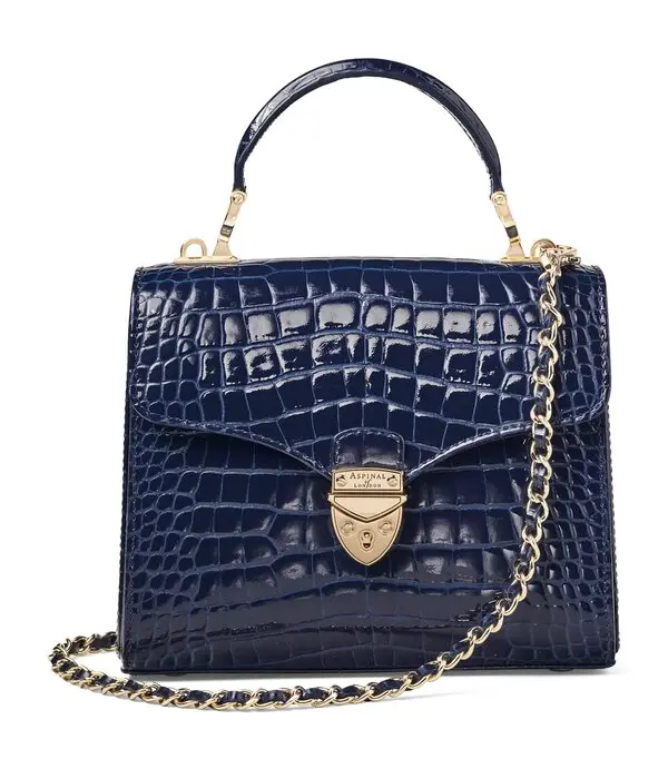 ASPINAL OF LONDON Midi Mayfair Top-handle Bag - Blue