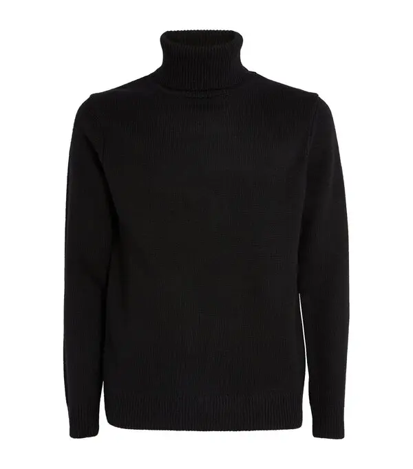 Sandro Wool-blend Rollneck Sweater - Black
