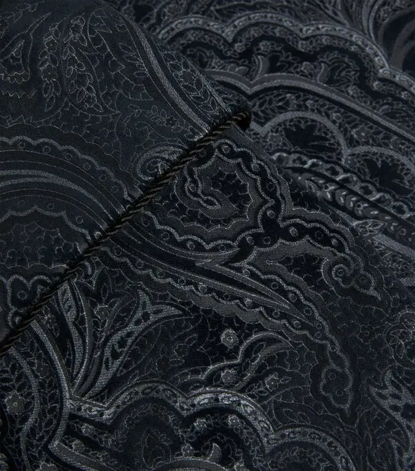 DANIEL HANSON Paisley Silk-lined Smoking Jacket
