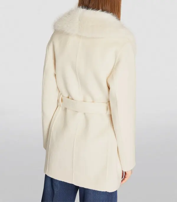 Maje Wool-blend Wrap Coat