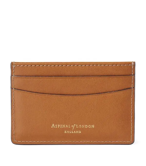 ASPINAL OF LONDON Slim Card Holder - Brown