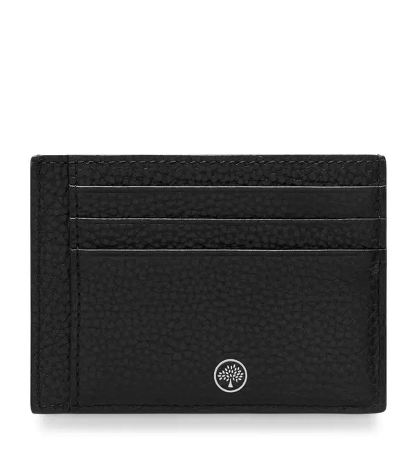 Mulberry Grained Leather Card Holder - Black