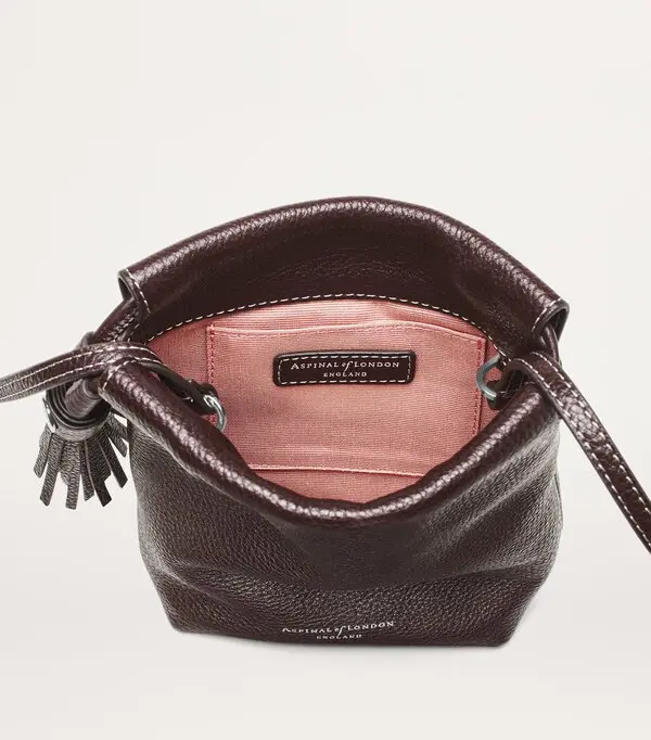 ASPINAL OF LONDON Leather Hudson Cross-body Bag - Red