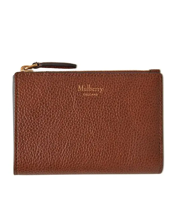 Mulberry Bifold Zipped Continental Wallet - Brown
