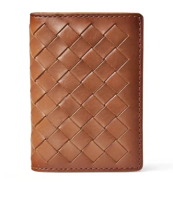 ASPINAL OF LONDON Leather Double Fold Card Holder - Brown