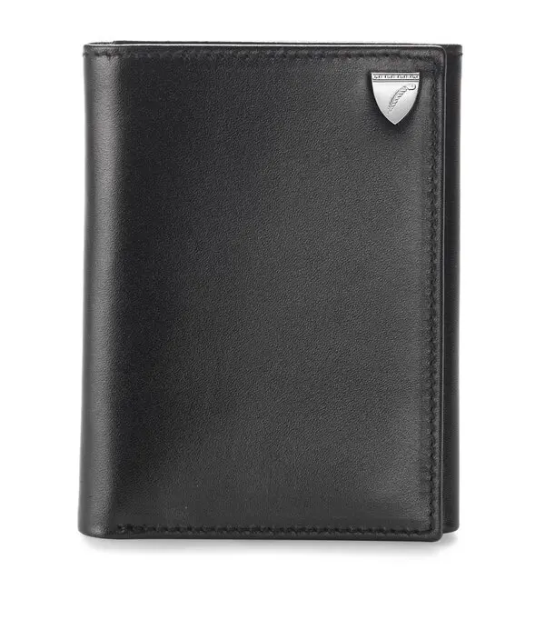 ASPINAL OF LONDON Leather Trifold Wallet - Black