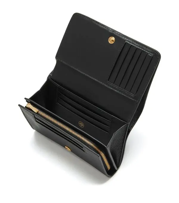 Mulberry Leather Medium Continental Wallet - Black