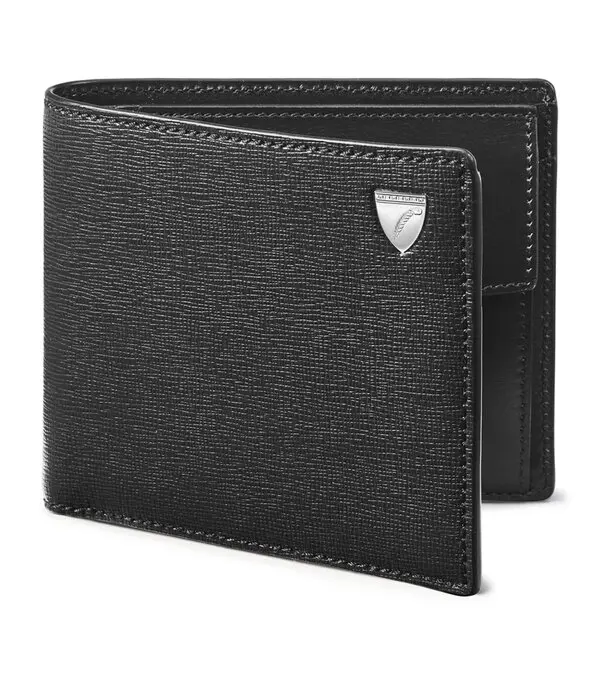 ASPINAL OF LONDON Leather Bifold Coin Wallet - Black