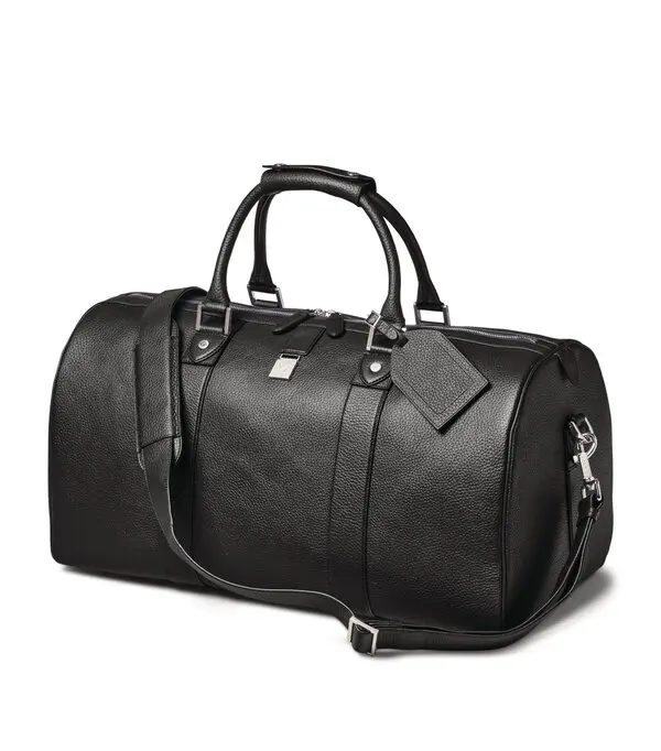 ASPINAL OF LONDON Leather Boston Holdall - Black