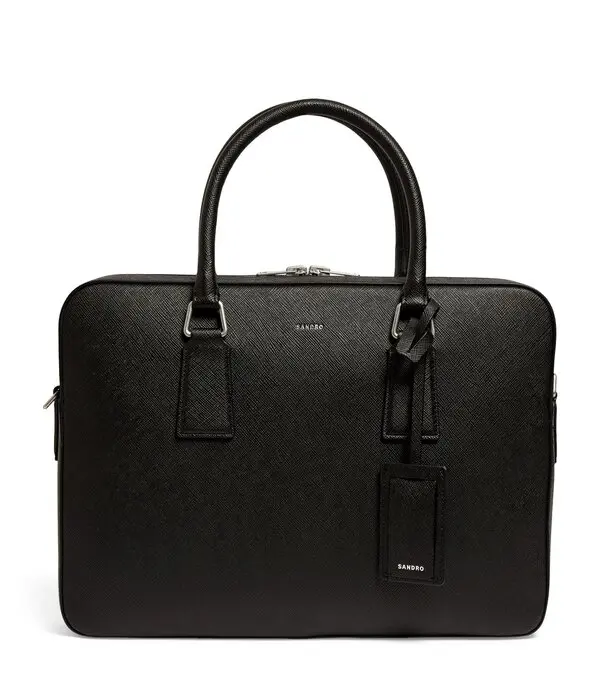 Sandro Leather Briefcase - Black