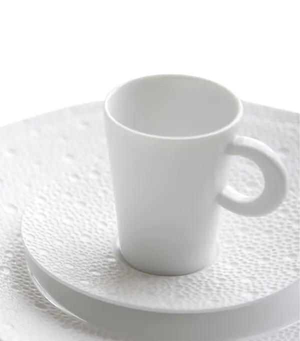 Bernardaud Ecume Coffee Cup And Saucer - White