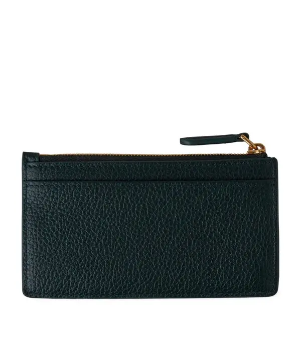 Mulberry Leather Continental Zipped Long Card Holder - Green