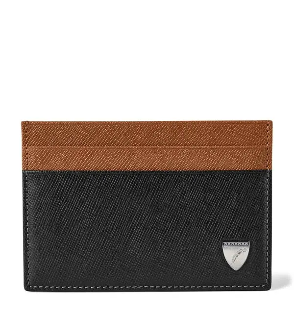 ASPINAL OF LONDON Leather Card Holder - Black