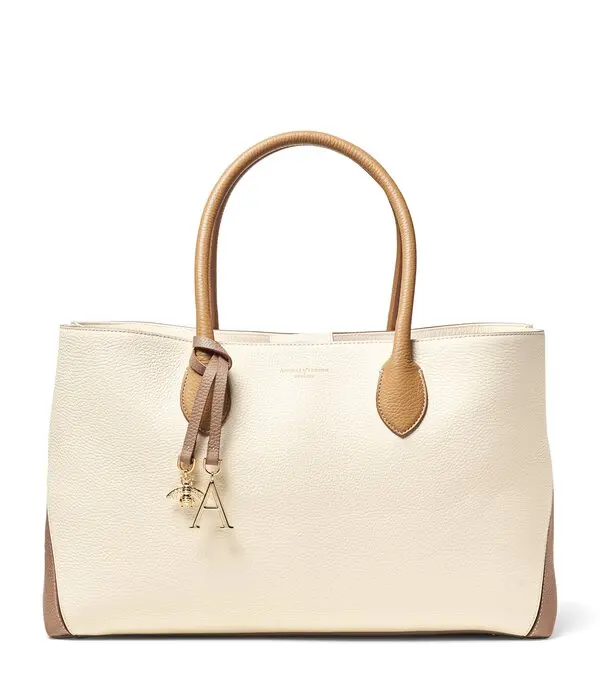 ASPINAL OF LONDON Leather London Tote Bag - Neutral