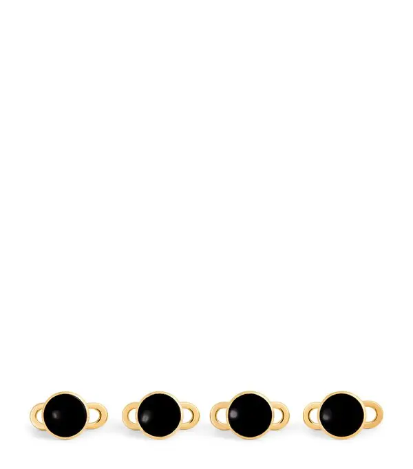 TOM FORD Yellow And Onyx Cufflinks - Gold