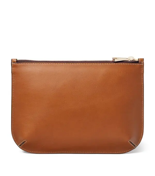 ASPINAL OF LONDON Large Leather Ella Pouch - Brown