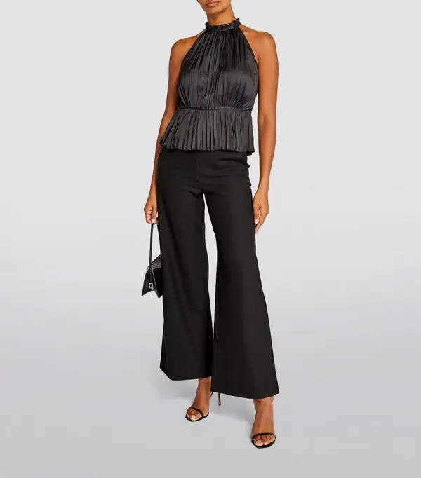 Maje Flared Tailored Trousers - Black