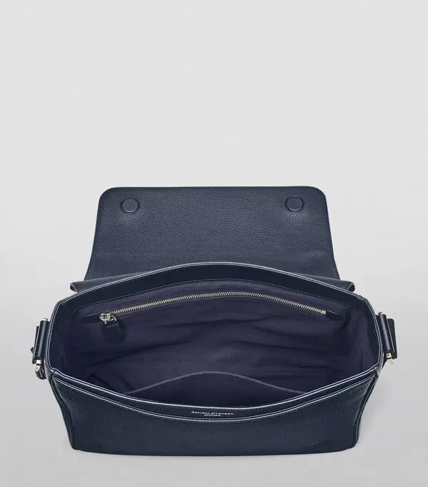 ASPINAL OF LONDON Leather Reporter Messenger Bag