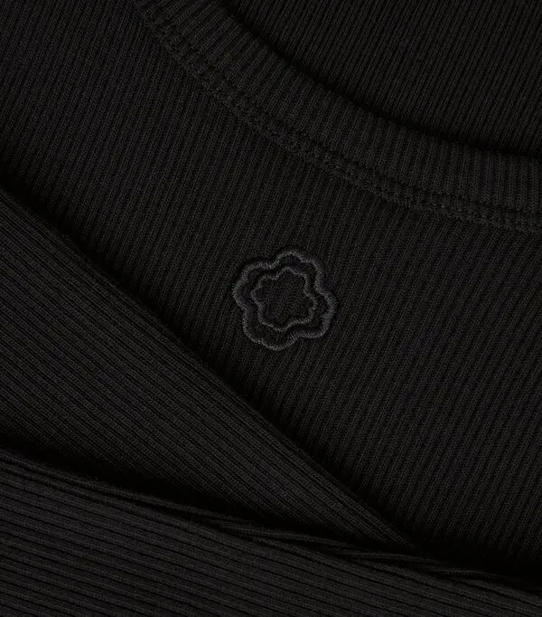 Maje Stretch-cotton Rib-knit Tank Top - Black