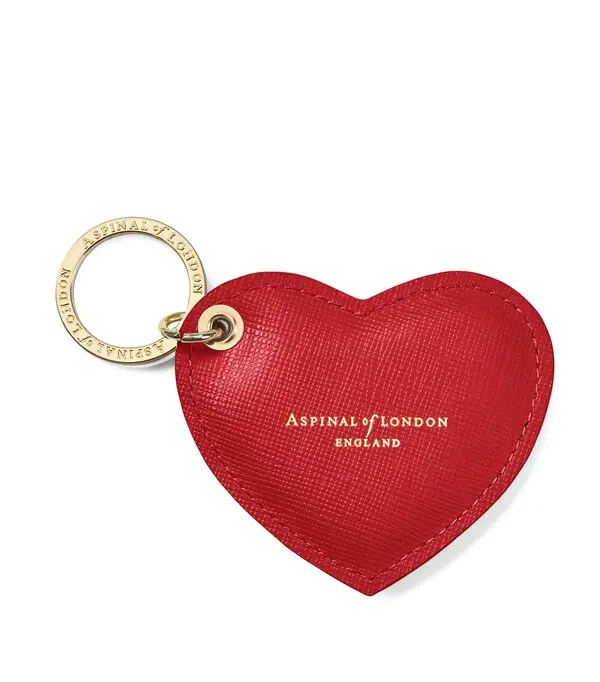 ASPINAL OF LONDON Heart Keyring - Red