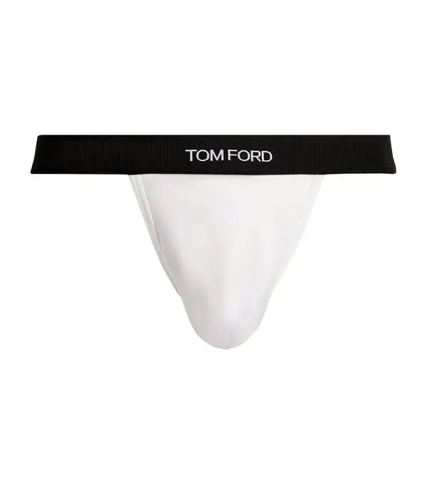 TOM FORD Logo Jock Strap - White