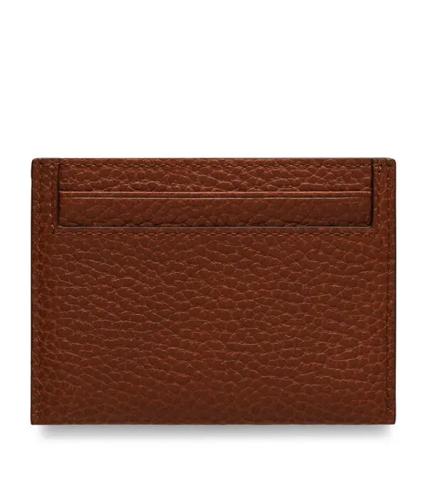 Mulberry Grained Leather Card Holder - Brown