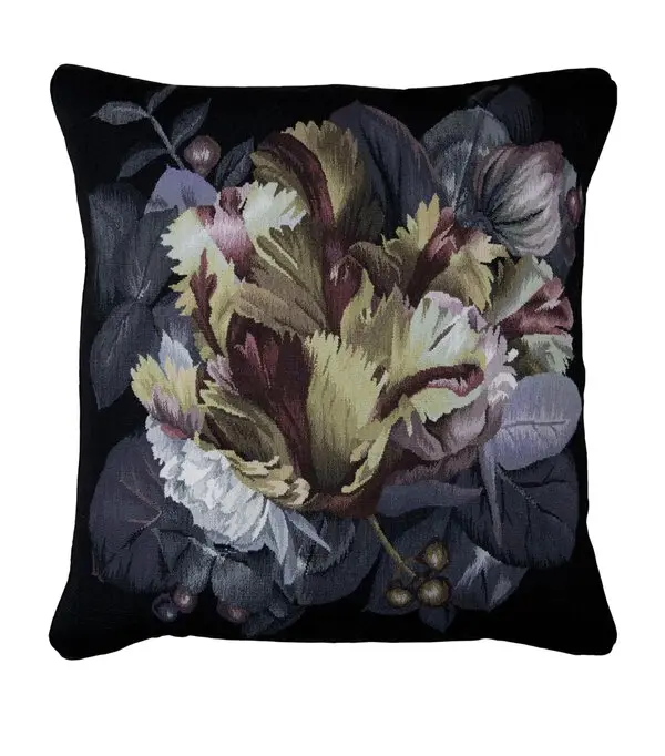 THE RUG COMPANY X Alexander Mcqueen Chiaroscuro Cushion - Black