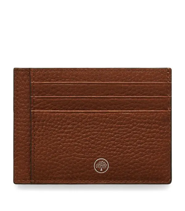 Mulberry Grained Leather Card Holder - Brown