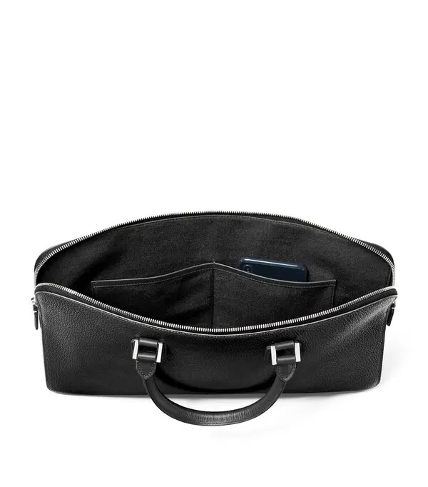 ASPINAL OF LONDON Leather Connaught Briefcase - Black