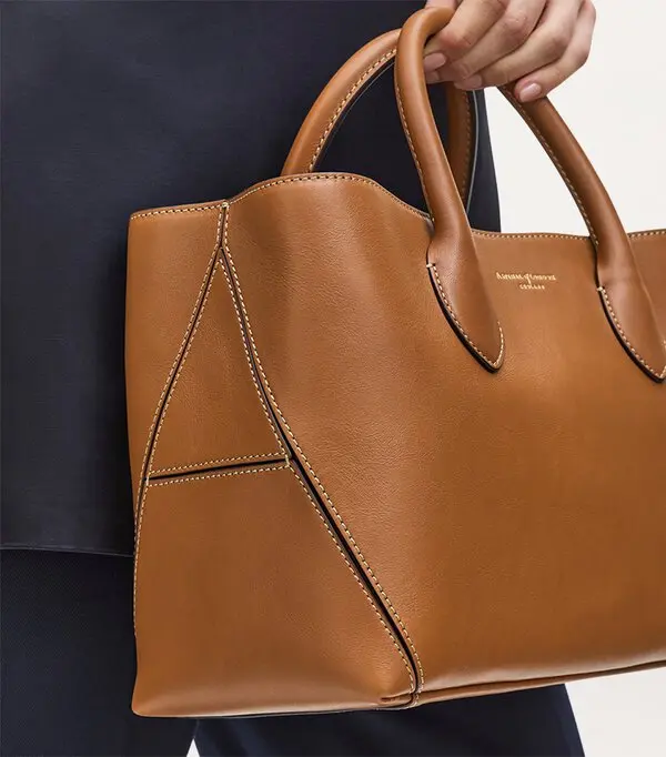 ASPINAL OF LONDON Midi Leather London Tote Bag - Brown