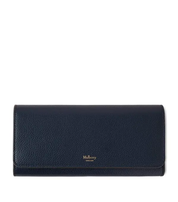 Mulberry Leather Continental Wallet - Black