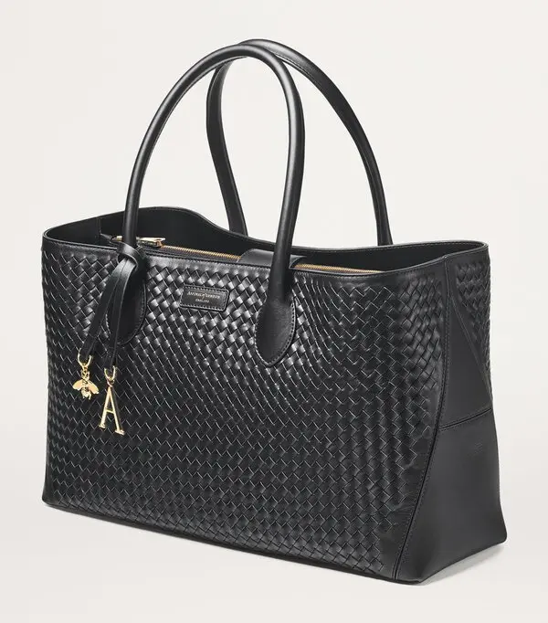 ASPINAL OF LONDON Leather London Tote - Black