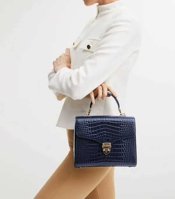 ASPINAL OF LONDON Mayfair Top-handle Bag - Blue