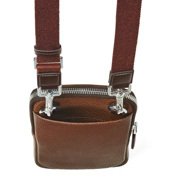 ASPINAL OF LONDON Leather Cross-body Phone Pouch - Brown