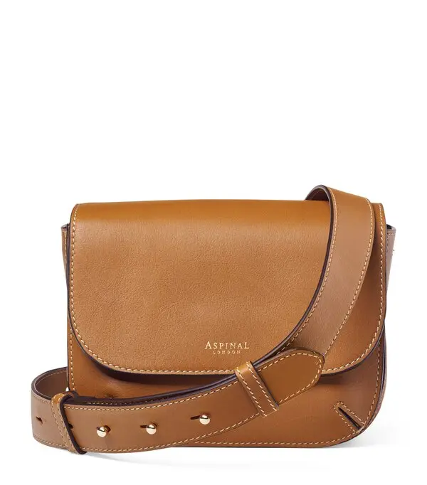 ASPINAL OF LONDON Leather Ella Cross-body Bag - Brown