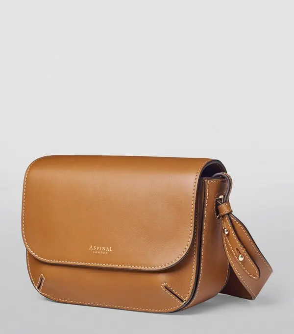 ASPINAL OF LONDON Leather Ella Cross-body Bag - Brown